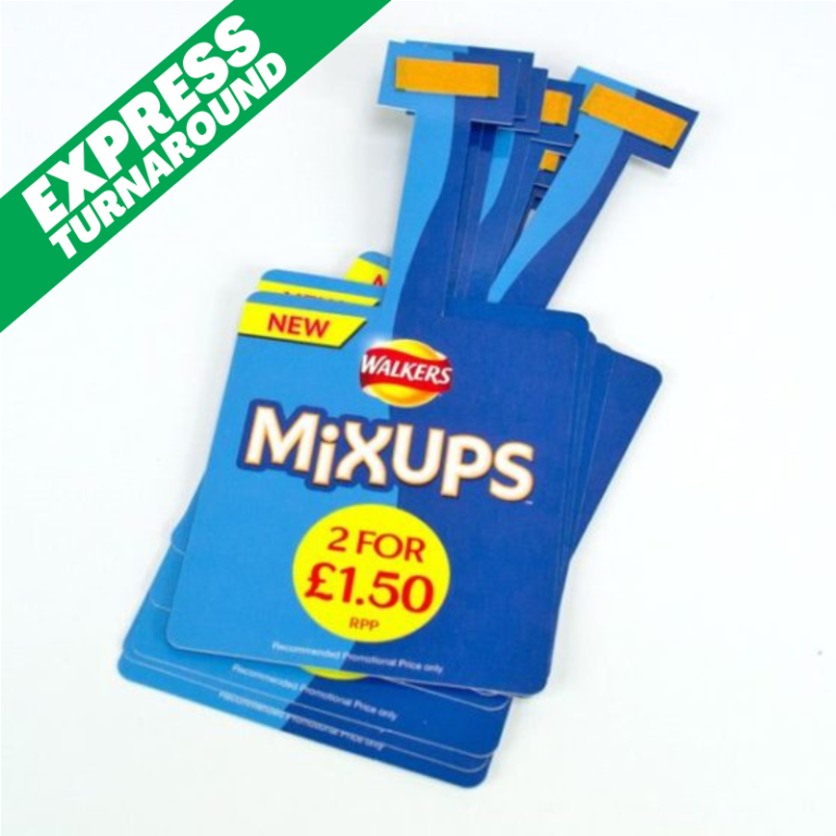 Shelf Wobblers - Custom Printed - Shelf Wobbler, Pos Printing UK